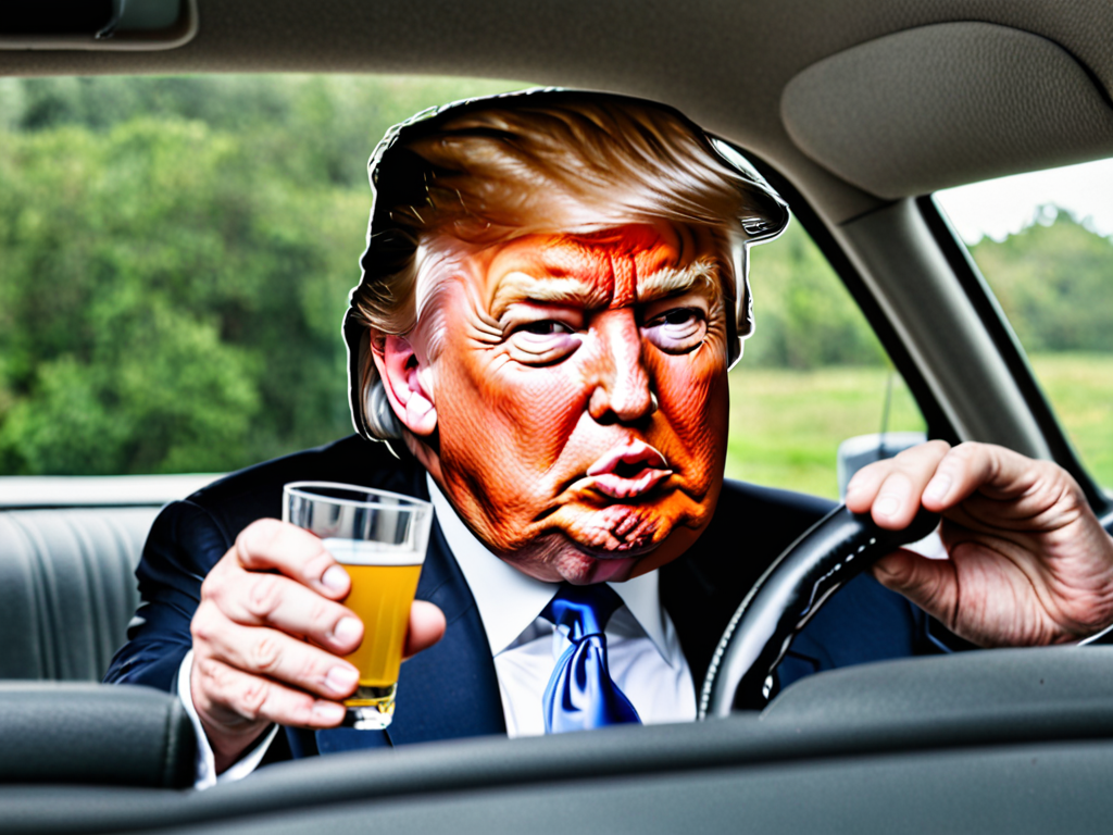 Donald Trump drinking and driving