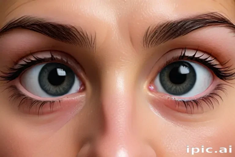 Close-Up of Realistic Human Eyes with Detailed Lashes and Skin Texture