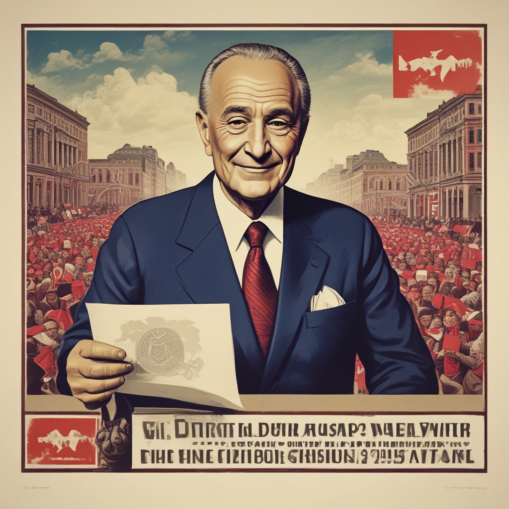 Chuck Schumer cccp soviet style propaganda poster