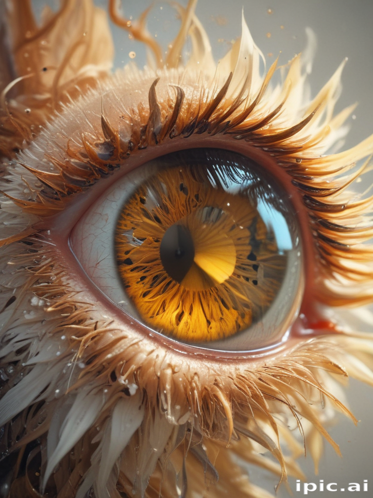 Close-Up of a Stunning Eye with Intricate Patterns and Textures