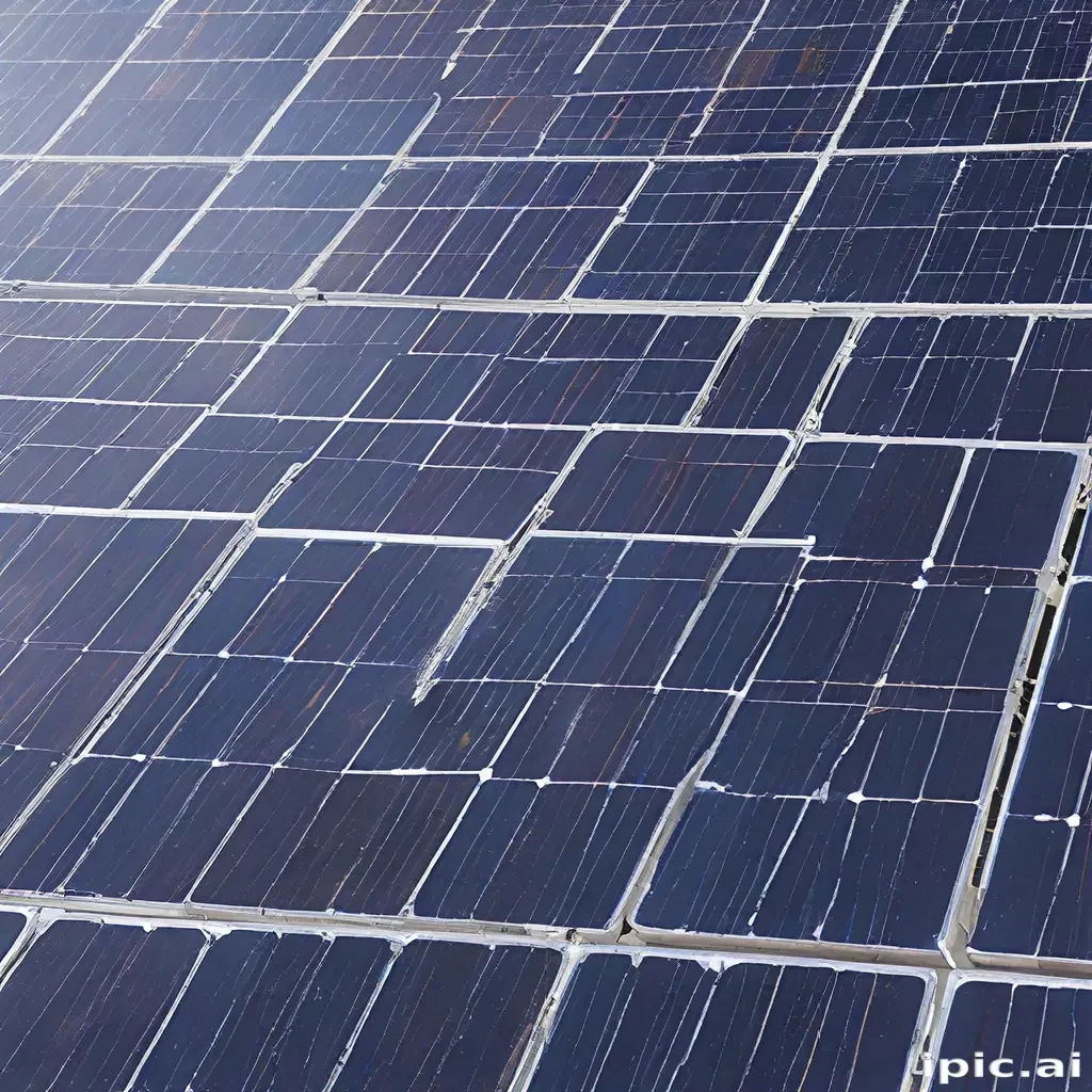 Expansive Array of Solar Panels Harnessing Renewable Energy Under ...
