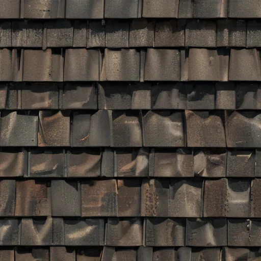 Close-Up View of Textured Wooden Shingles on a Rustic Roof Surface