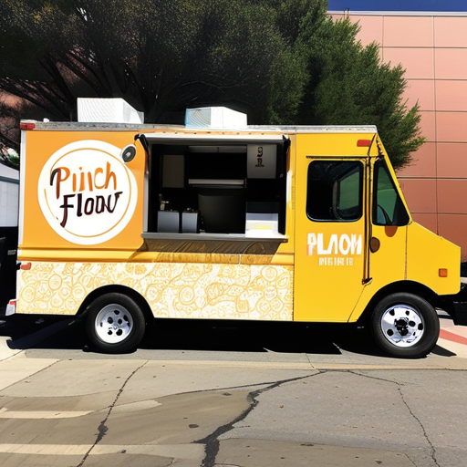 Colorful Food Truck Named 'Pinch Flow' Offering Delicious Culinary Delights