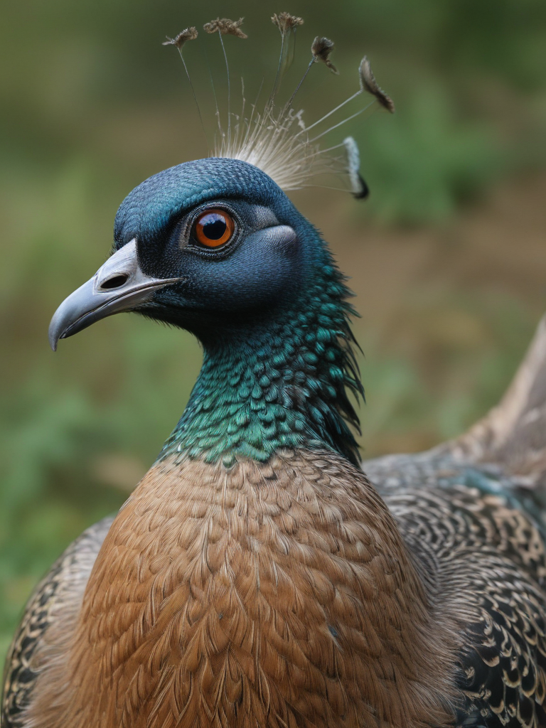 A Majestic Peacock Displaying Its Vibrant Feathers and Unique Crest.