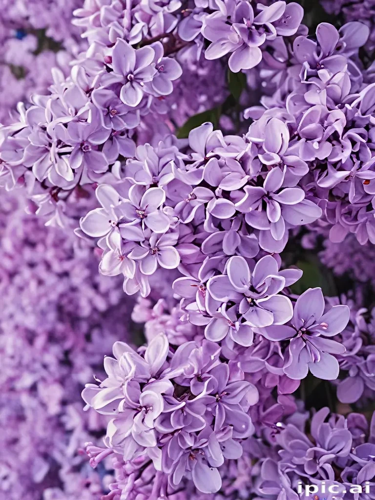 A Beautiful Display of Lush Lilac Blooms in Vibrant Purple Hues.
