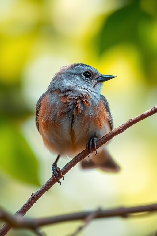 A Charming Bird Perched Gracefully on a Delicate Branch in Nature.