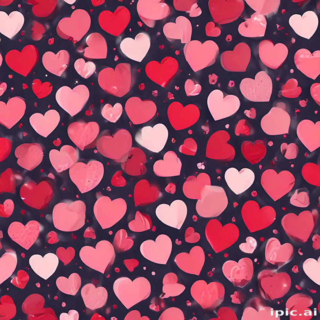 Colorful Heart Patterns on a Dark Background Celebrating Love and Affection