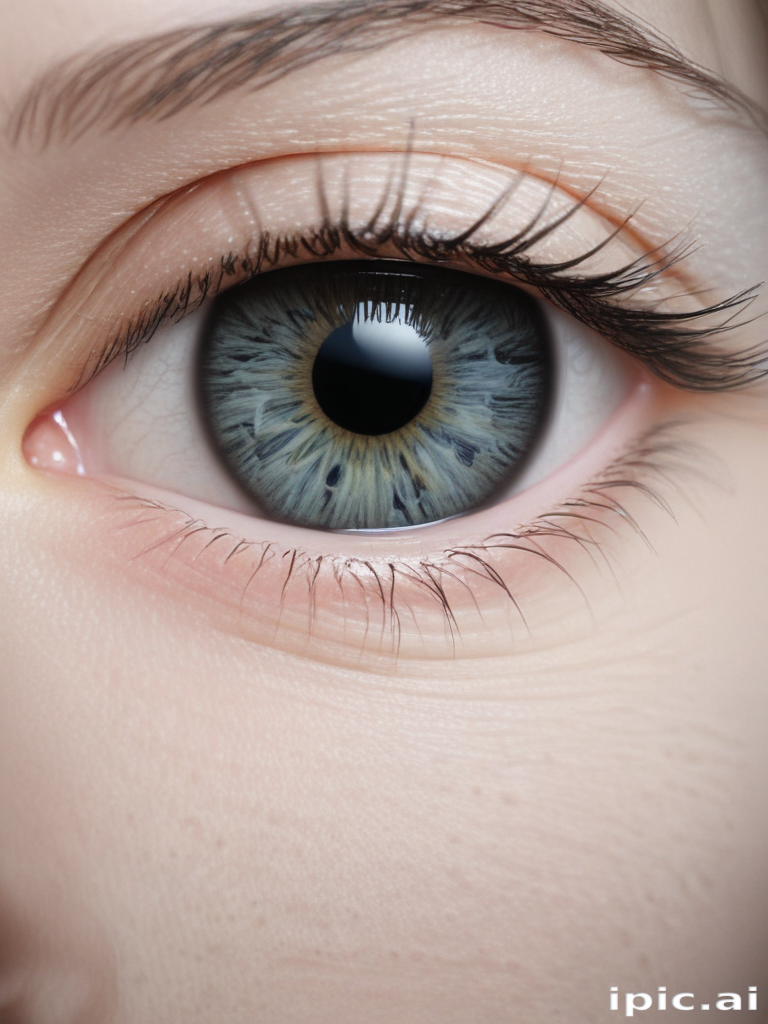 Close-Up of a Beautiful Human Eye with Unique Color Patterns and Details