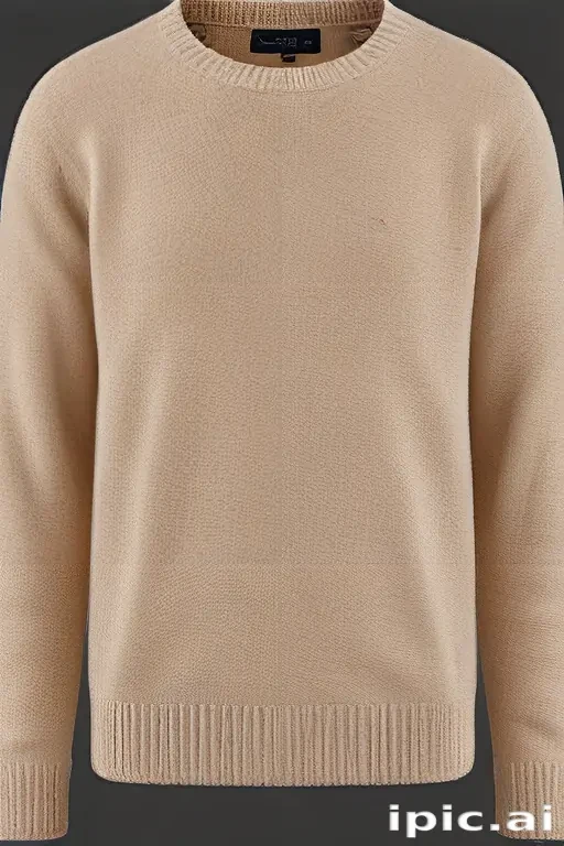 Cozy Beige Knit Sweater Perfect for Casual Fall and Winter Outfits