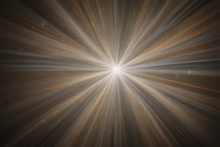 Radiant Burst of Light Expanding Through the Vastness of Space