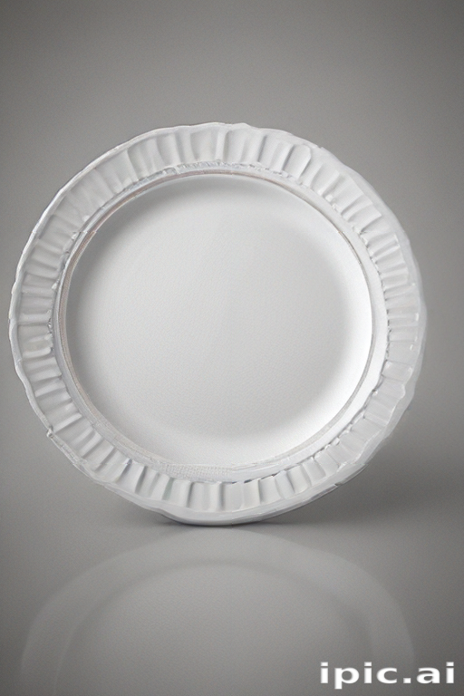 A Simple and Elegant White Plate with a Decorative Edge Design