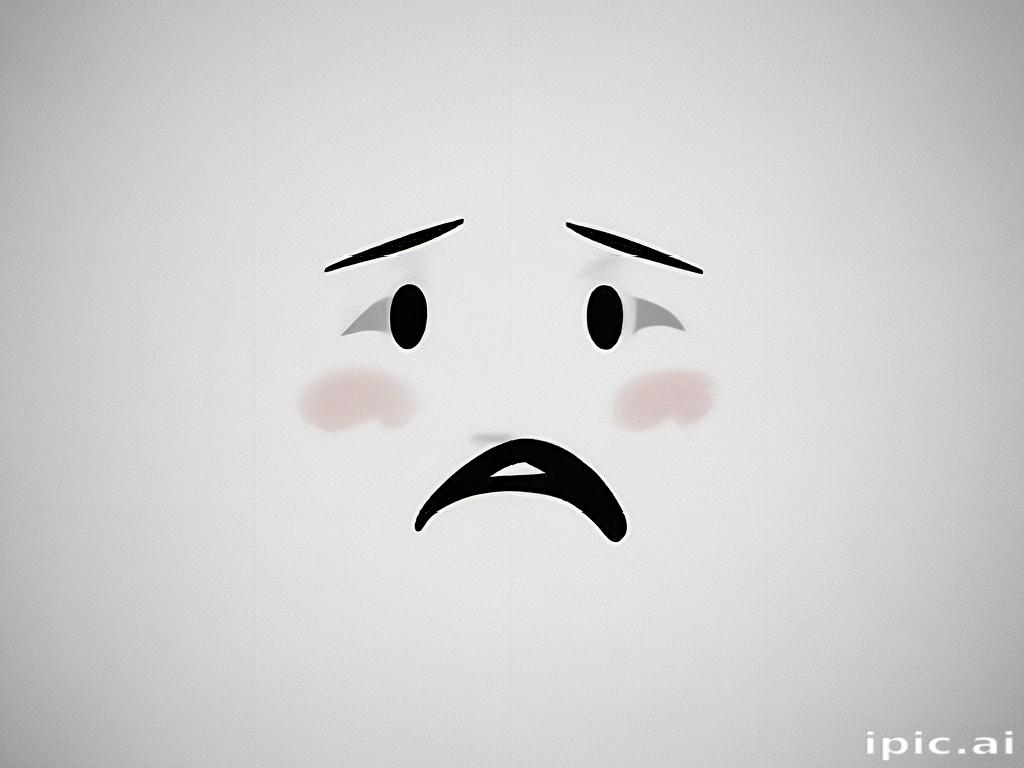 A Sad Face Illustration Expressing Feelings of Disappointment and Sorrow.