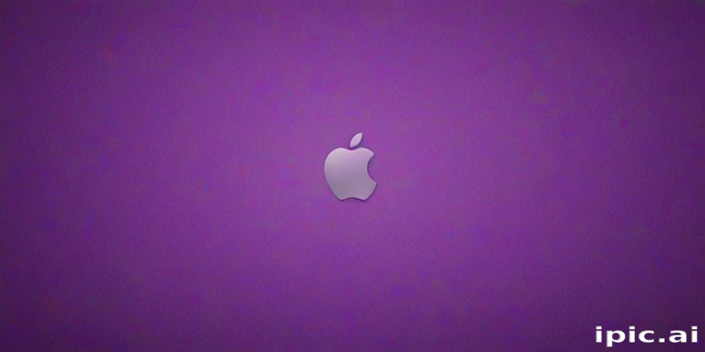 Purple Background Featuring a Minimalist Apple Logo Centered on Screen