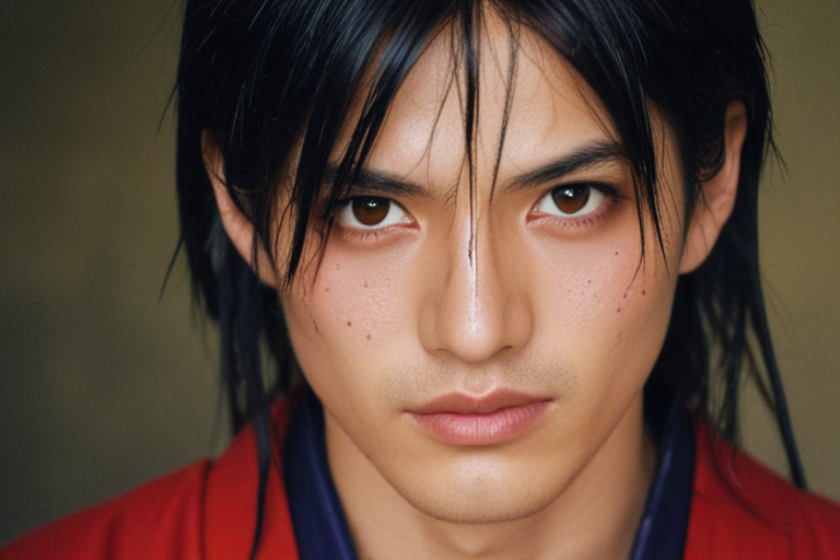 Rurouni Kenshin. cross shaped scar on cheek.