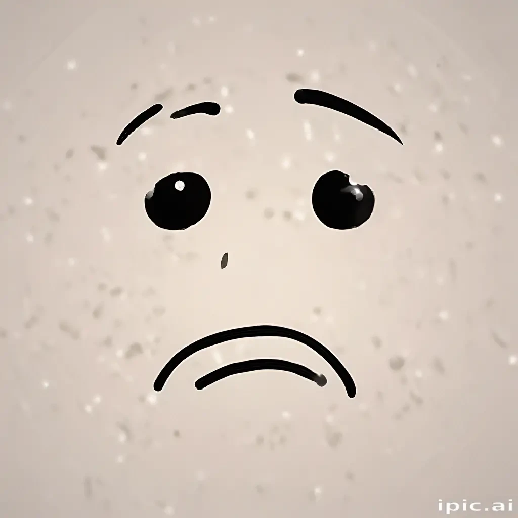 An Artistic Representation of Sadness with a Simple Facial Expression