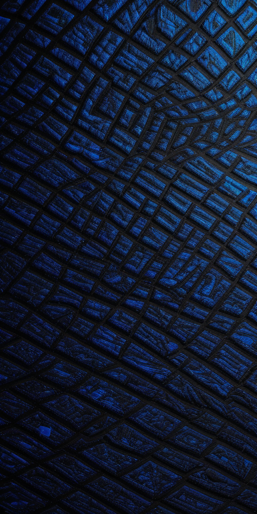 Intricate Blue and Black Pattern Evoking Depth and Texture in Design