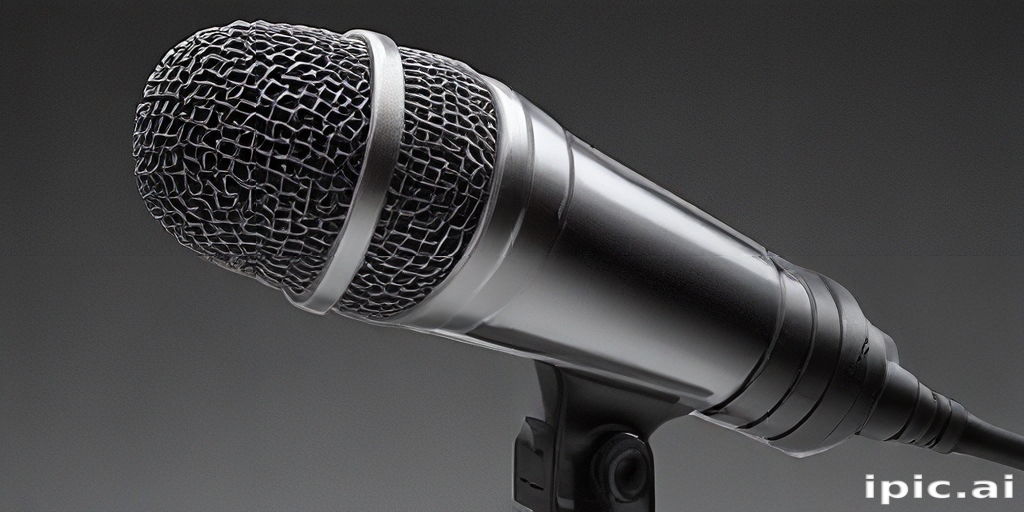 Close-Up of a Professional Microphone Ready for Recording or Performance
