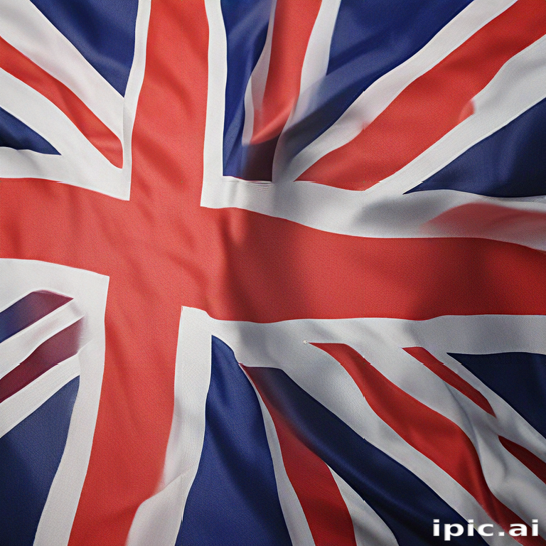 Vibrant Union Jack Flag Draped Elegantly in Soft Natural Light