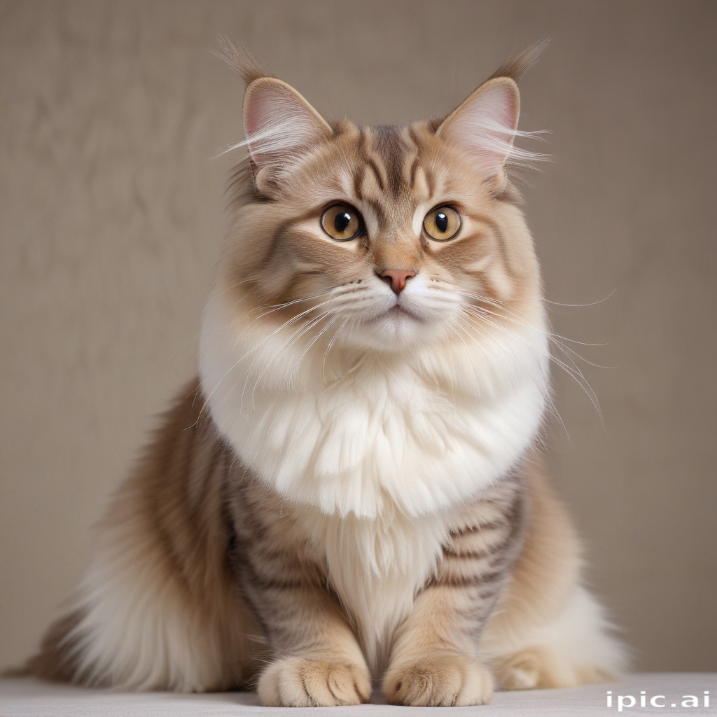 A Majestic Long-Haired Cat Posing Beautifully with Captivating Eyes.