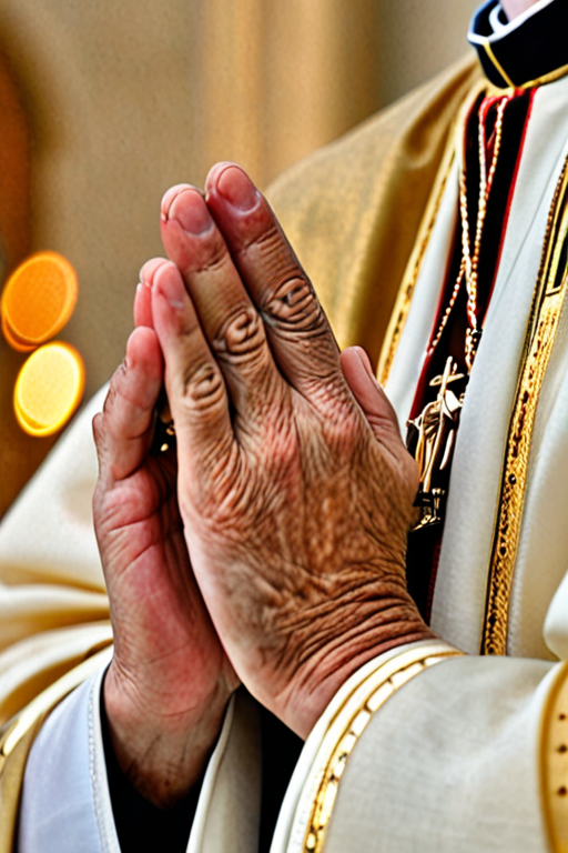 catholic person praying