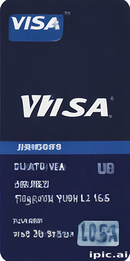Visa Credit Card Design Featuring Unique Text and Number Patterns