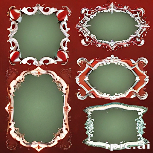 Elegant Decorative Picture Frames Set with Intricate Designs and Styles