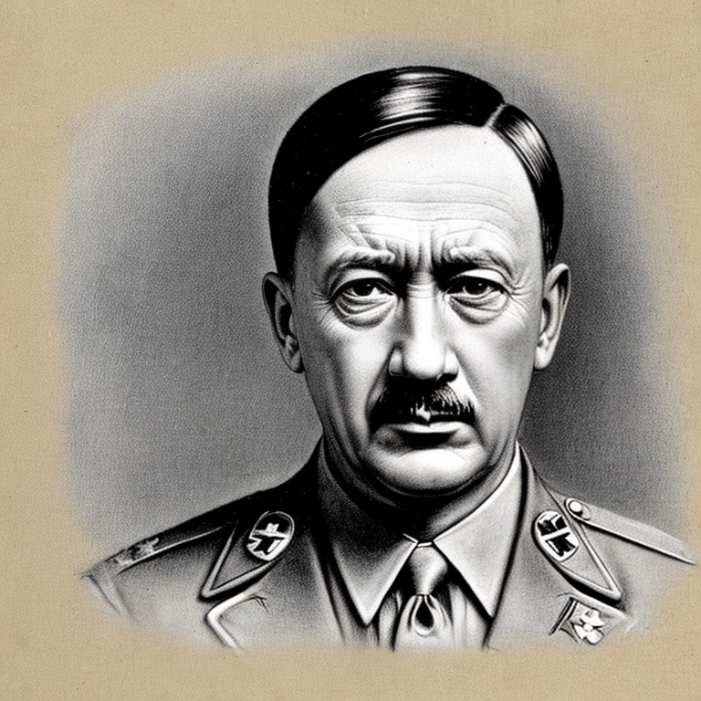 hitler's face on a shooting target