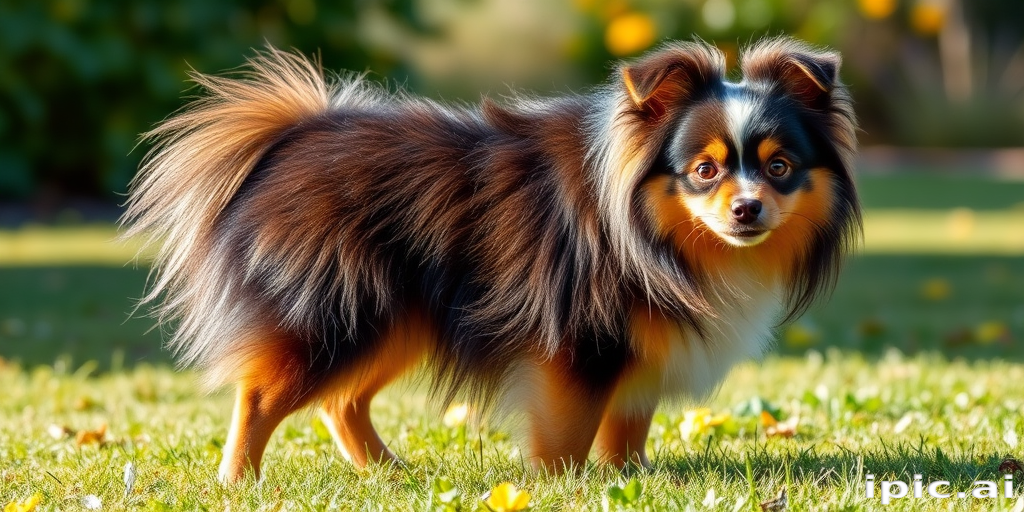 A Playful Pomeranian Dog Enjoying a Sunny Day in the Park.