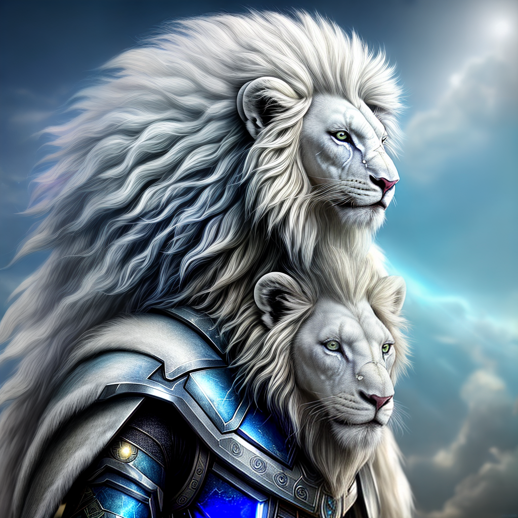 4k-a-close-up-of-a-male white-lion--trending-in-art-station--video-game ...