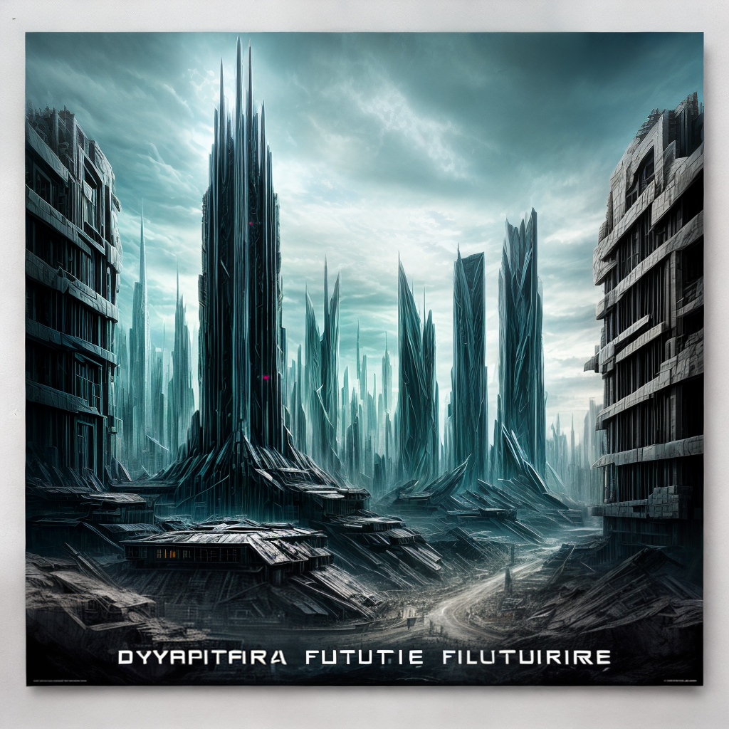 dystopian future art movie poster