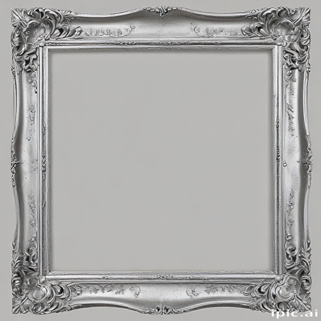 Elegant Silver Picture Frame Ready to Showcase Your Favorite Artwork or ...