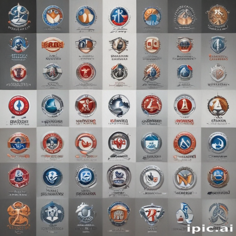 Collection of Diverse Emblems Representing Various Teams and Organizations