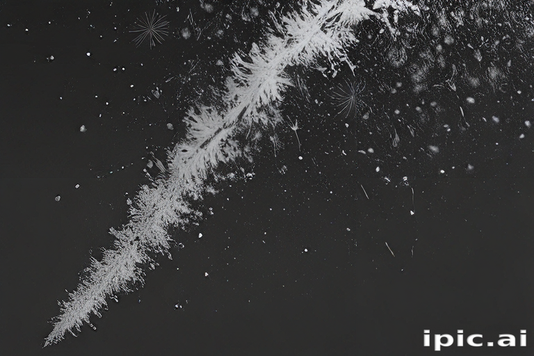 Intricate Frost Patterns Forming a Stunning Natural Ice Crystal Design