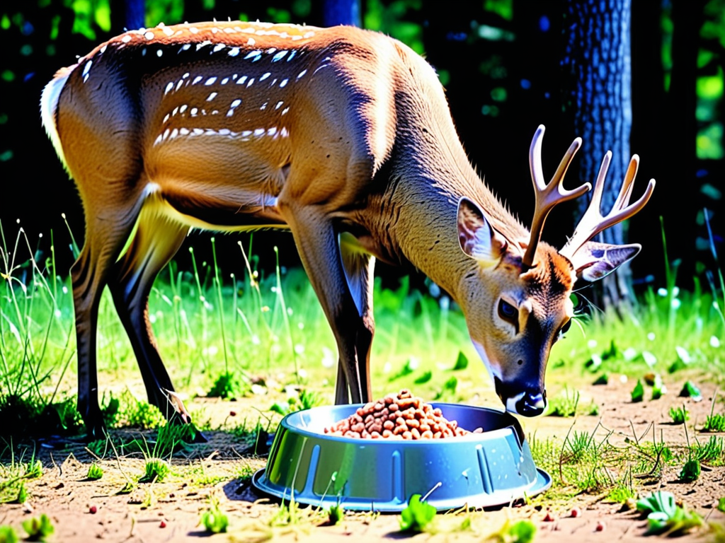 A Majestic Stag Standing Gracefully in a Serene Forest Setting