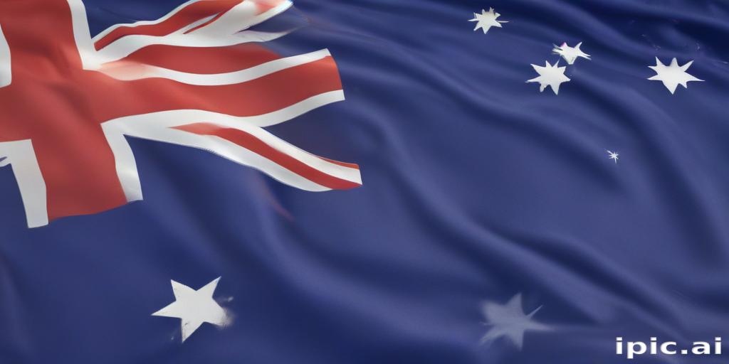 Vibrant Display of the Australian Flag with Stars and Union Jack