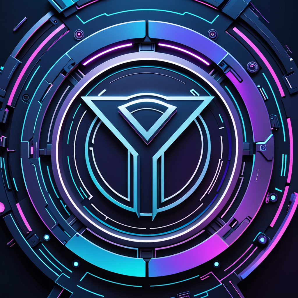 magine a logo with a cyberpunk aesthetic, incorporating futuristic and ...
