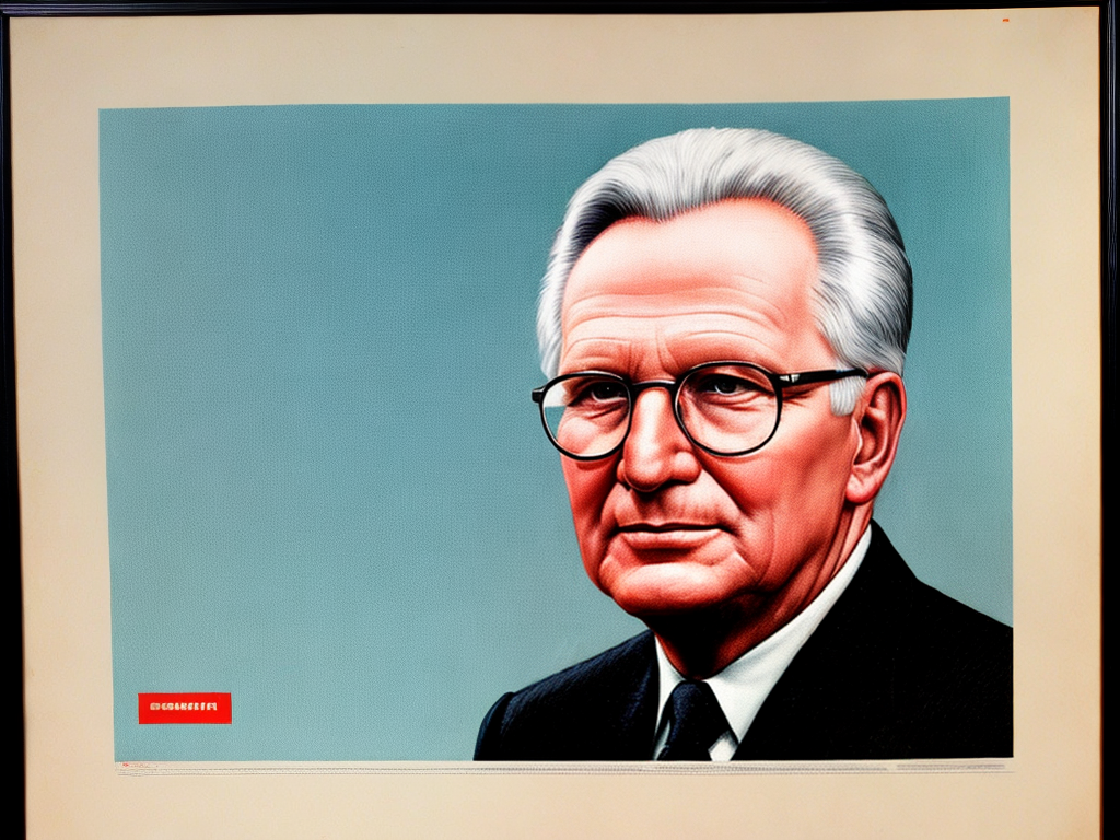 erich honecker propaganda poster socialist style one person only