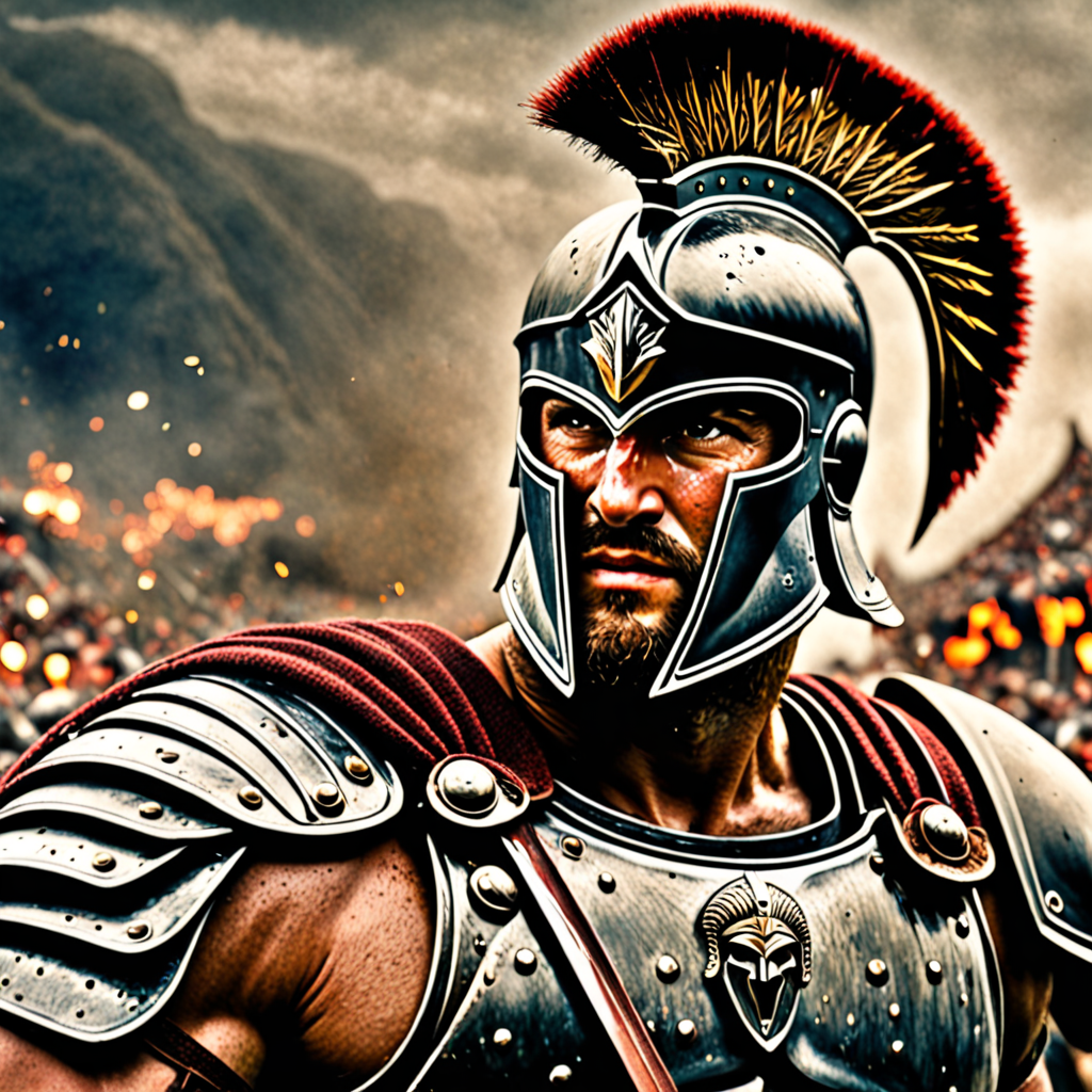 realistic picture of a spartan warrior