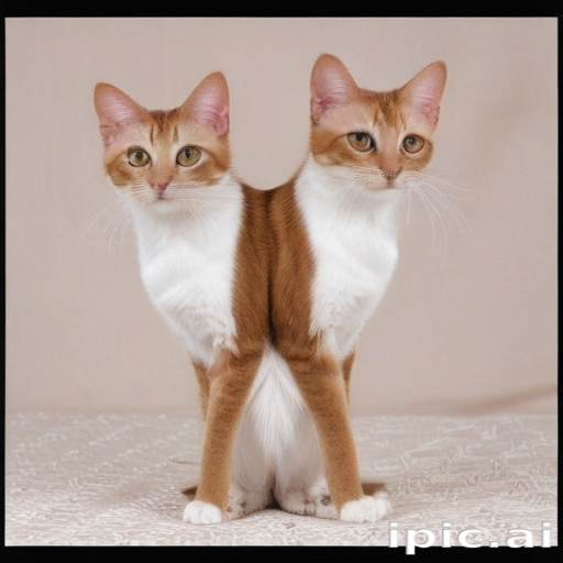 Unique Cat Photo Featuring Two Cats Sharing a Single Body Structure