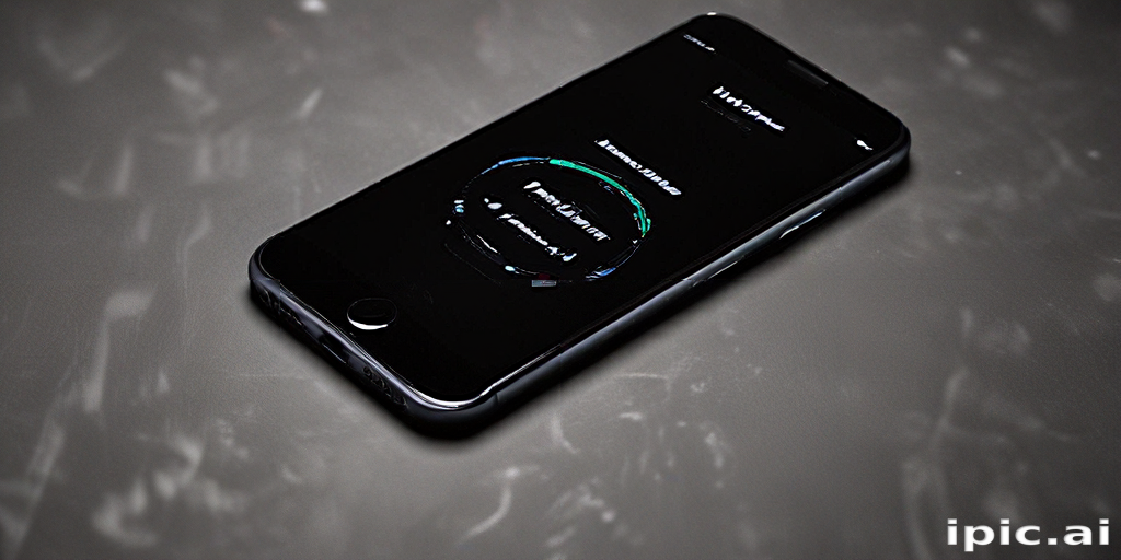 Modern Smartphone Displaying a Circular Loading Animation on Dark ...