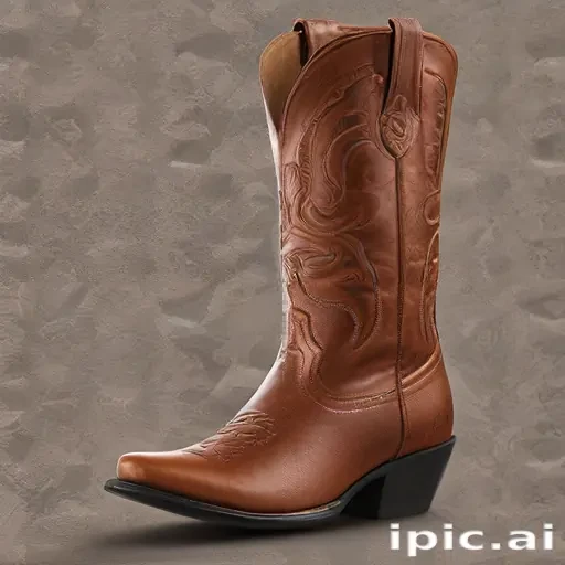 Stylish Brown Cowboy Boot with Intricate Designs for Western Fashion Lovers