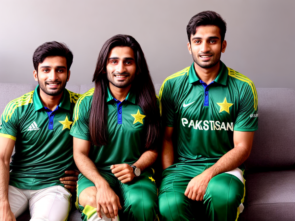 Two couple worn pakistan team kits name with saad and Aiman and ...