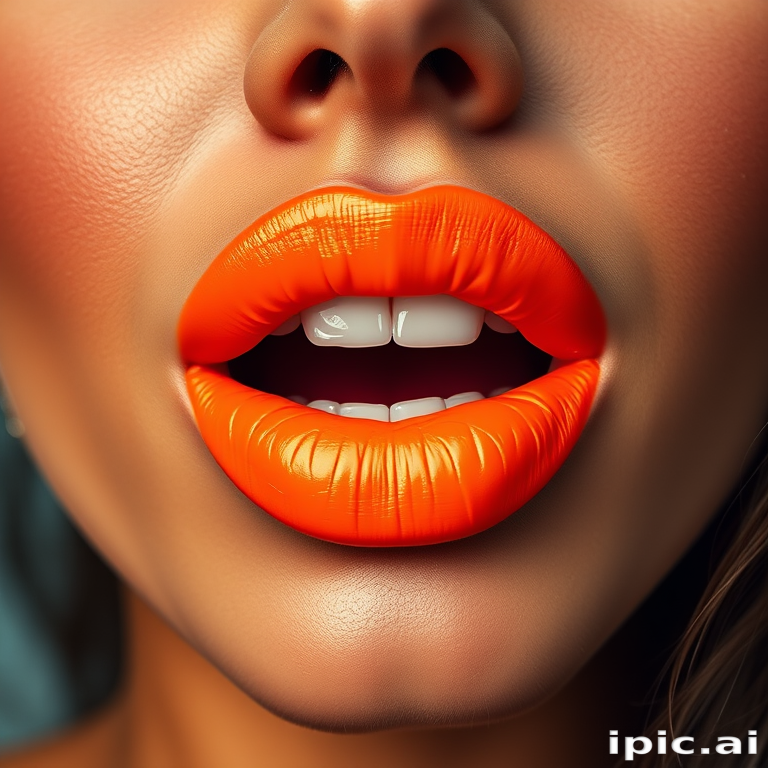 Vibrant Orange Lips: A Bold Statement of Beauty and Confidence