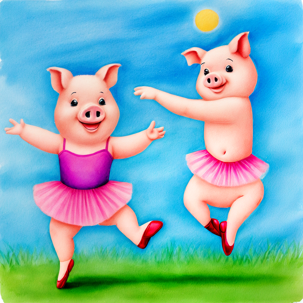 A ballet dancing pig