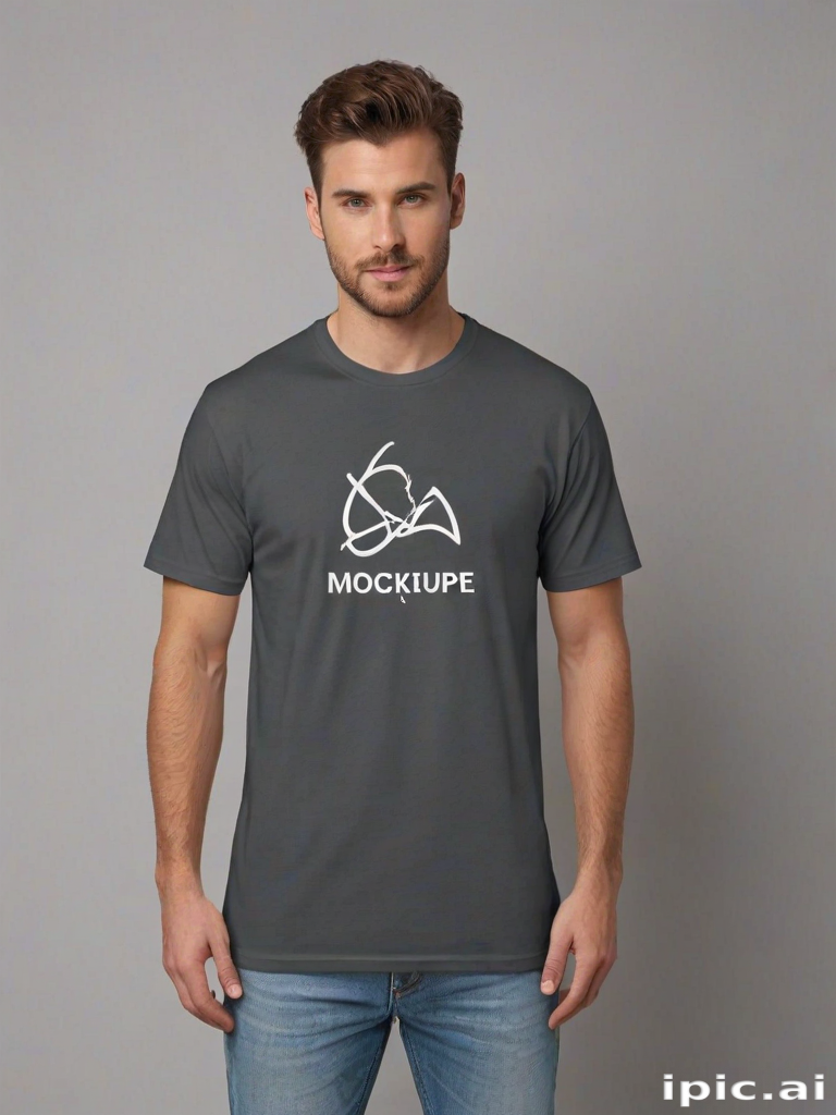 Stylish Gray T-Shirt Featuring a Unique Mockup Design for Fashion ...