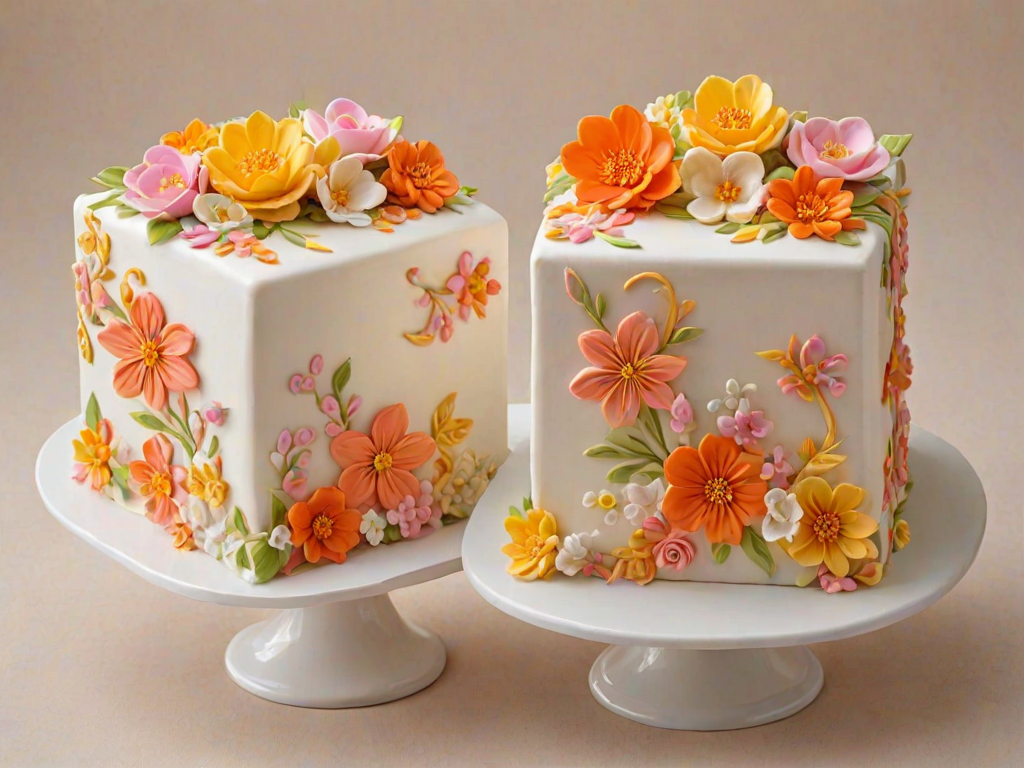 Beautifully Decorated Cakes Adorned with Colorful Floral Sugar Art ...