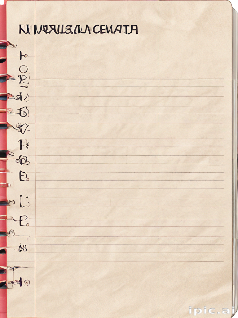 Blank Notebook Page with Decorative Header and Unused Lines for Writing