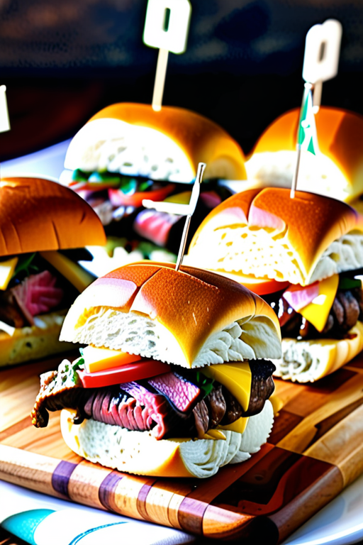 Delicious Assortment of Gourmet Sliders with Colorful Toppings and ...