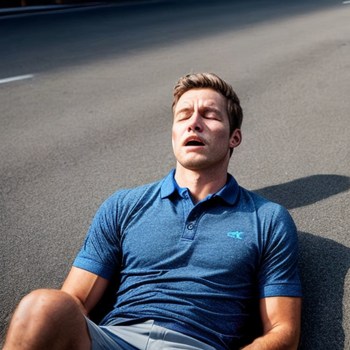 man lying face down on the floor