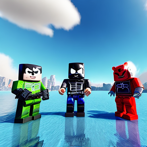 three roblox players playing a basic roblox obby